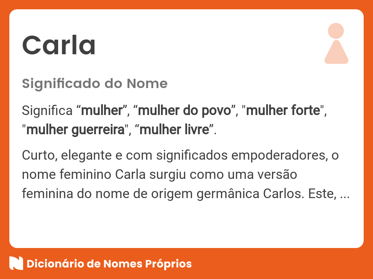 Significado do nome Carla
