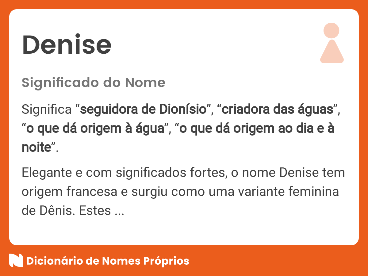 Significado do nome Denise