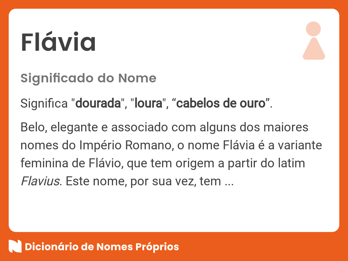 Significado do nome Flávia