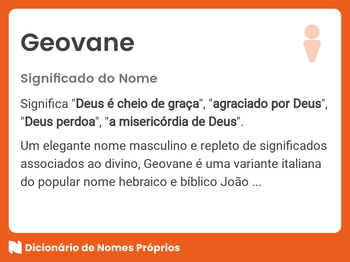 Significado do nome Geovane