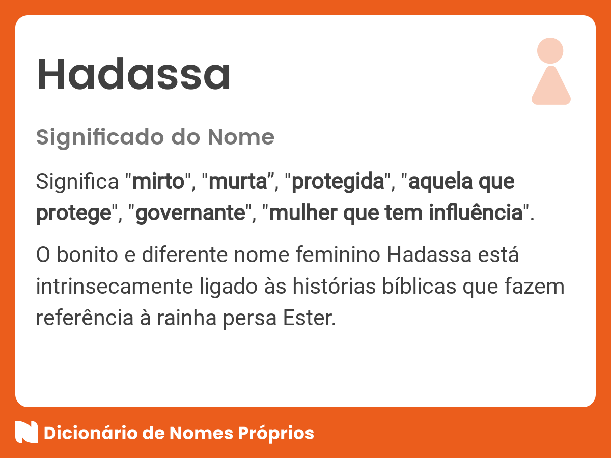Significado do nome Hadassa