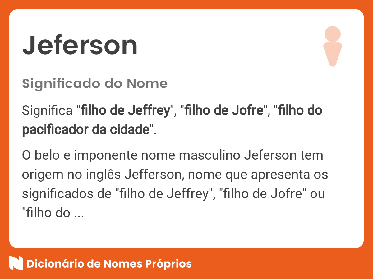 Significado do nome Jeferson