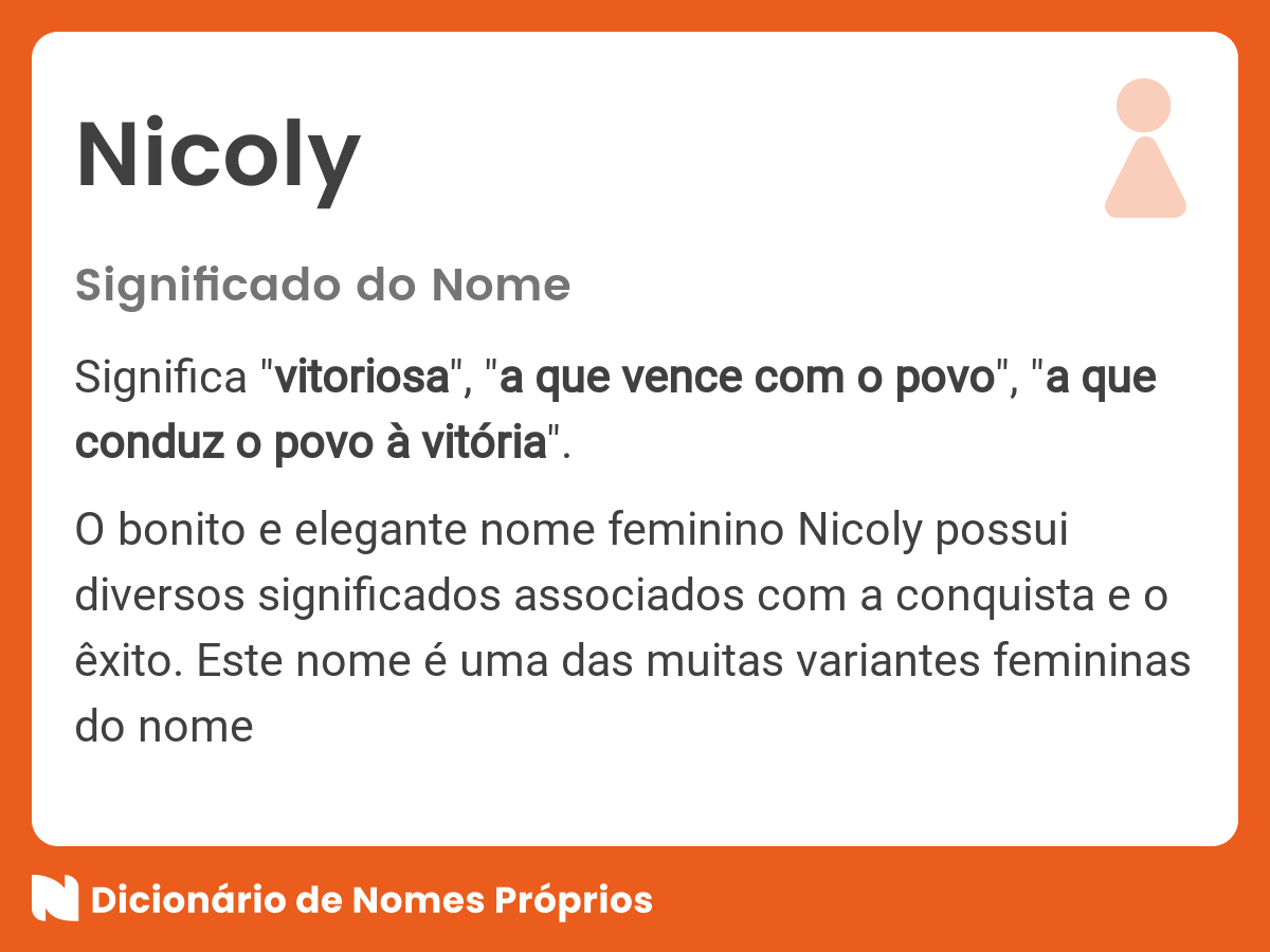 Significado do nome Nicoly