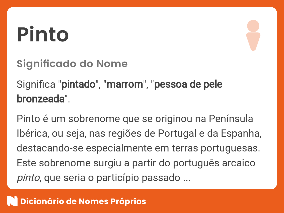 Significado do nome Pinto