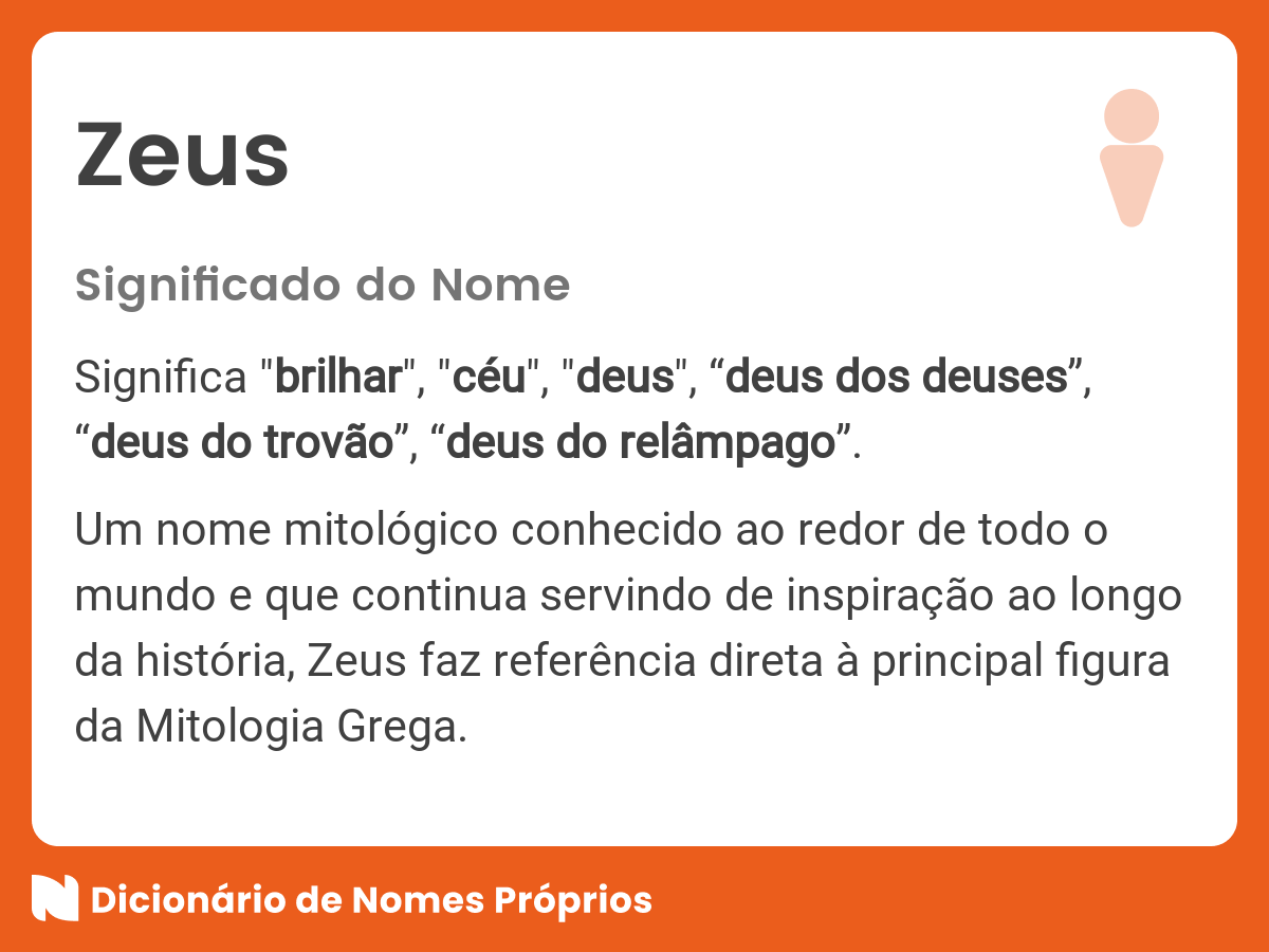Significado do nome Zeus